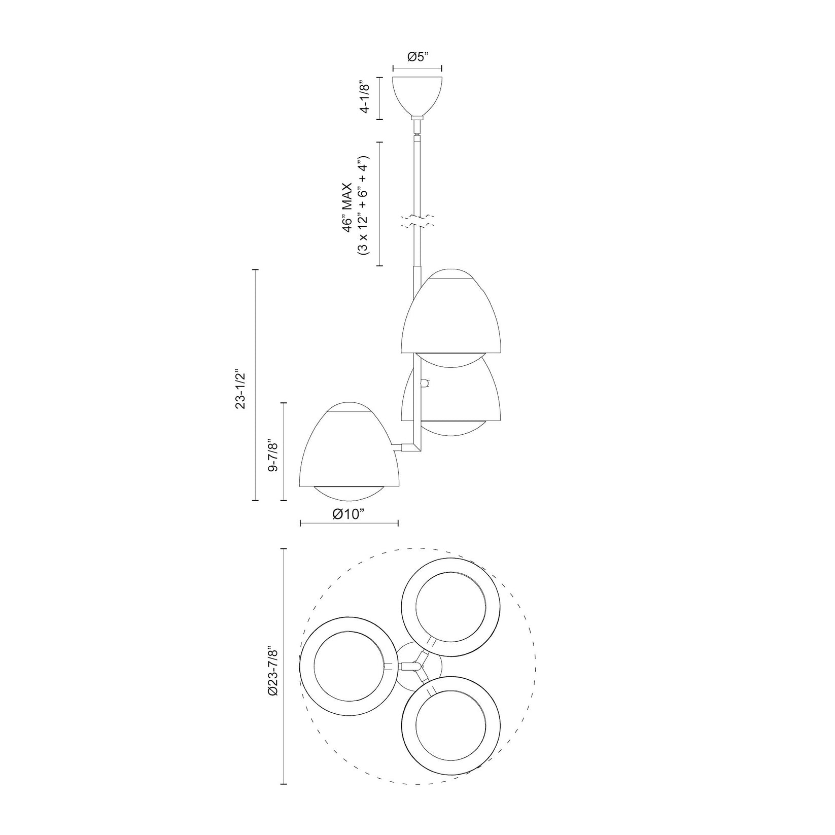Kenji 24-in Chandelier – Kuzco Lighting