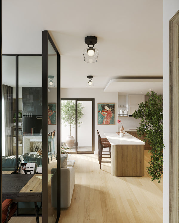 Leota 8-in Semi-Flush Mount – Kuzco Lighting