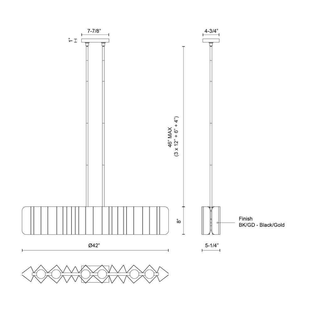 Akira 42-in Linear Pendant – Kuzco Lighting