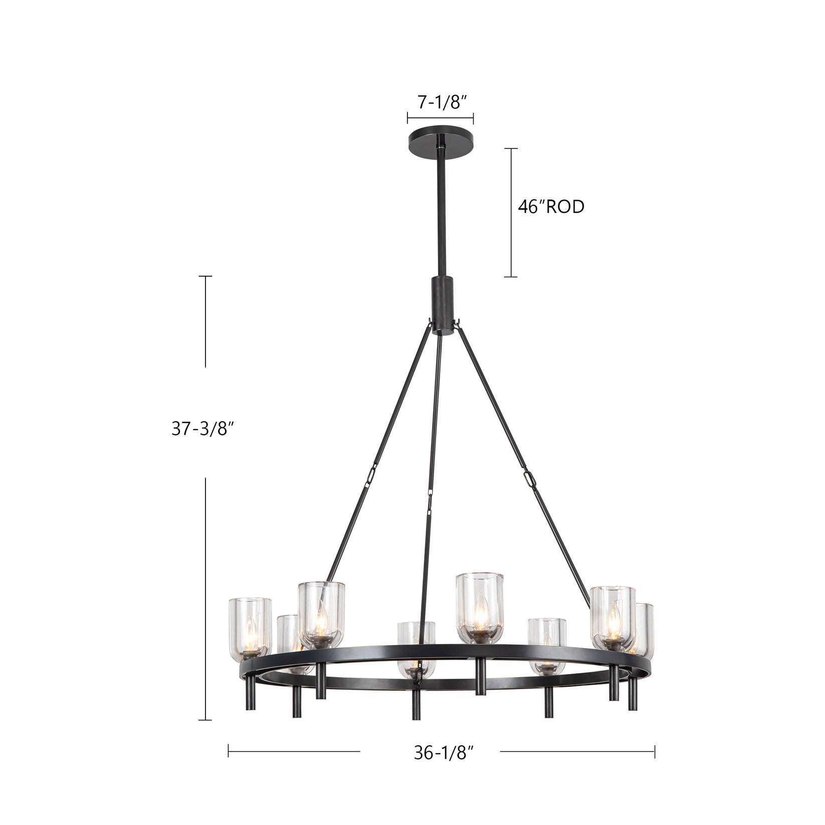 Lucian 36-in Chandelier – Kuzco Lighting