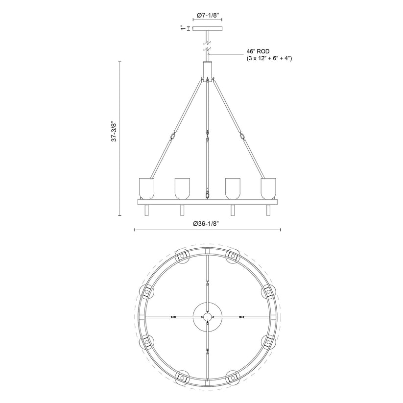Lucian 36-in Chandelier – Kuzco Lighting