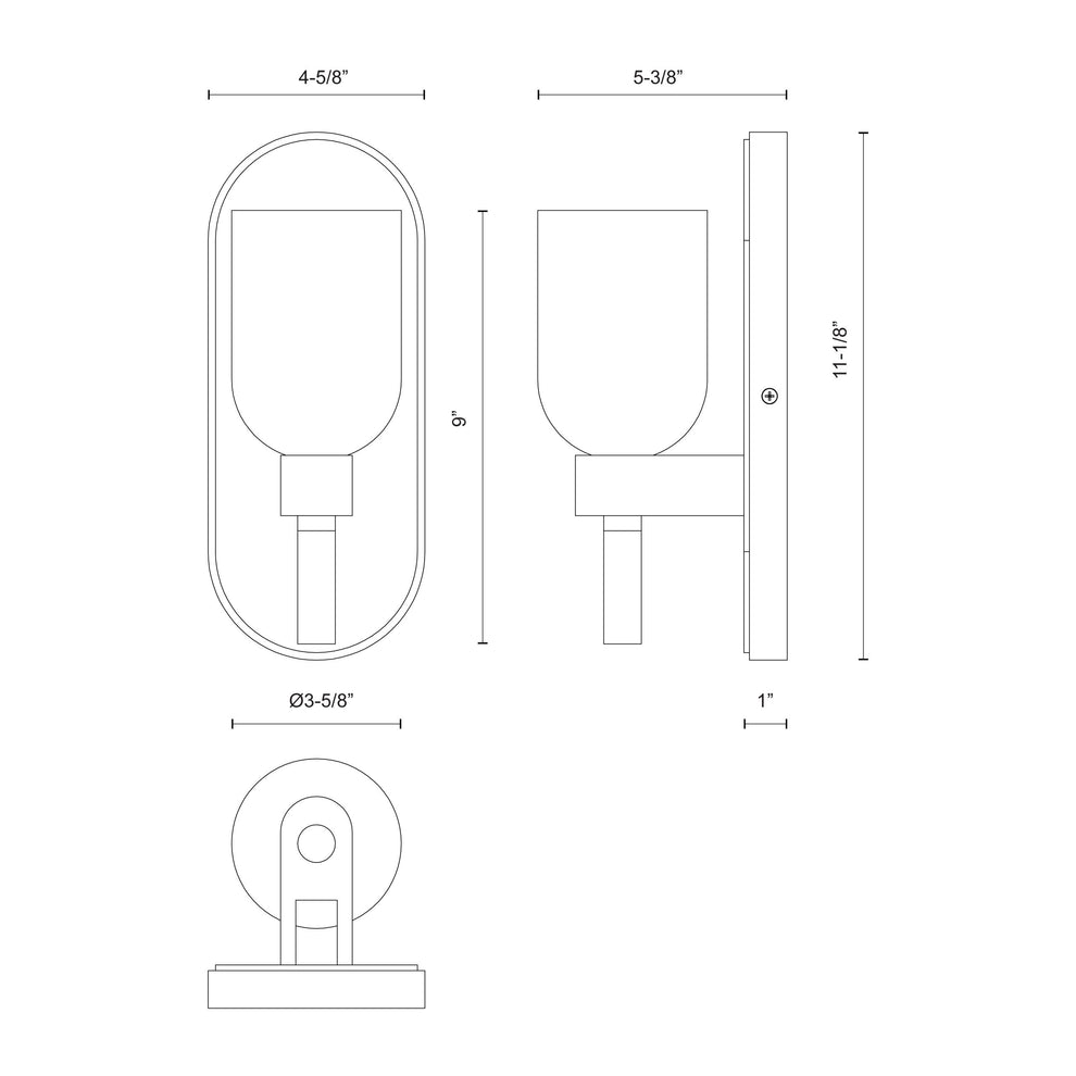 Lucian 9-in Wall/Vanity Light – Kuzco Lighting