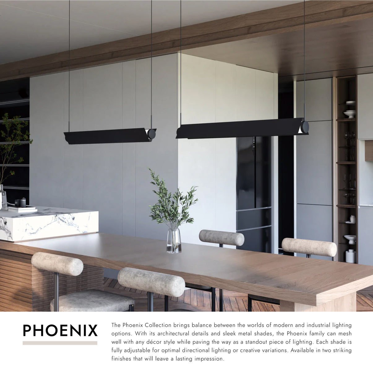 Phoenix 36-in Linear Pendant – Kuzco Lighting