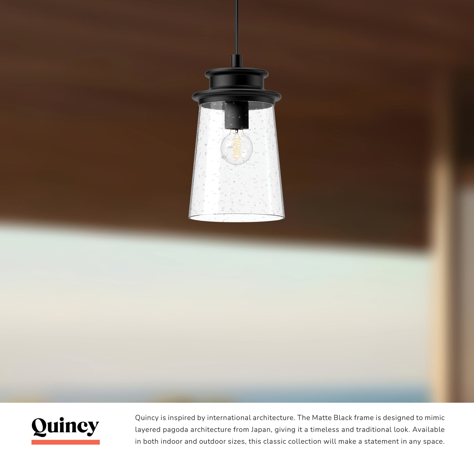 Quincy 6-in Exterior Pendant – Kuzco Lighting