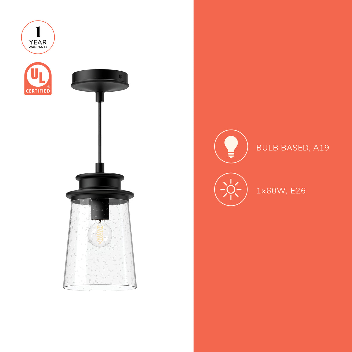 Quincy 6-in Exterior Pendant – Kuzco Lighting