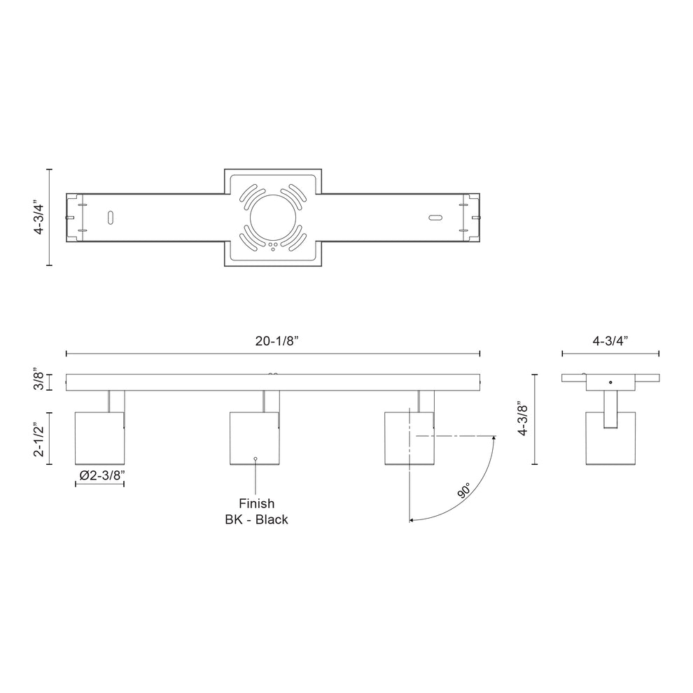 Arnold 3 Head Track Light – Kuzco Lighting
